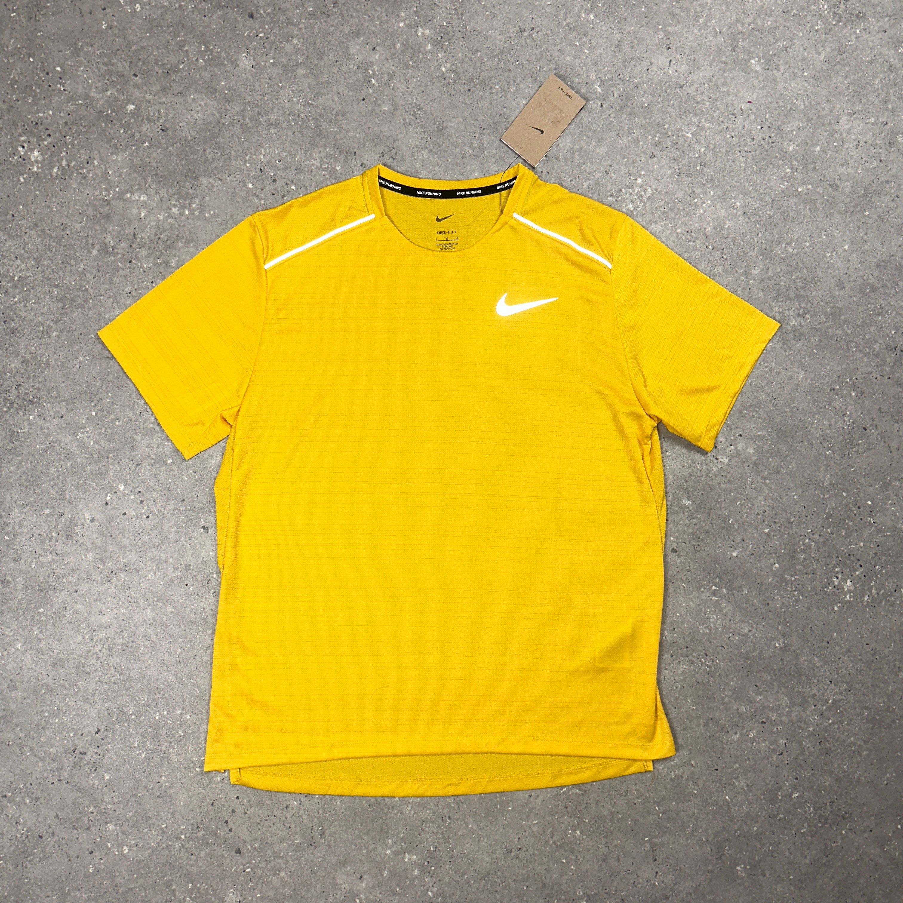 Nike Miler T-Shirt Yellow – ActivizeUk
